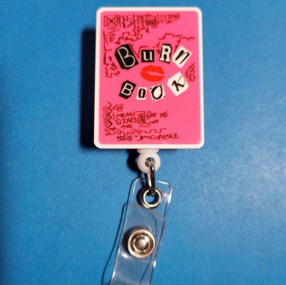 Accessories | Mean Girls Burn Book Badge Reel | Poshmark